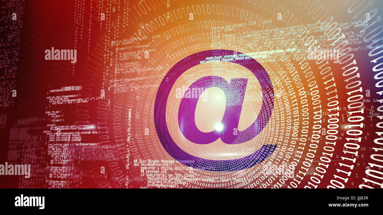 Composite 3d image of at symbol Stock Photo - Alamy