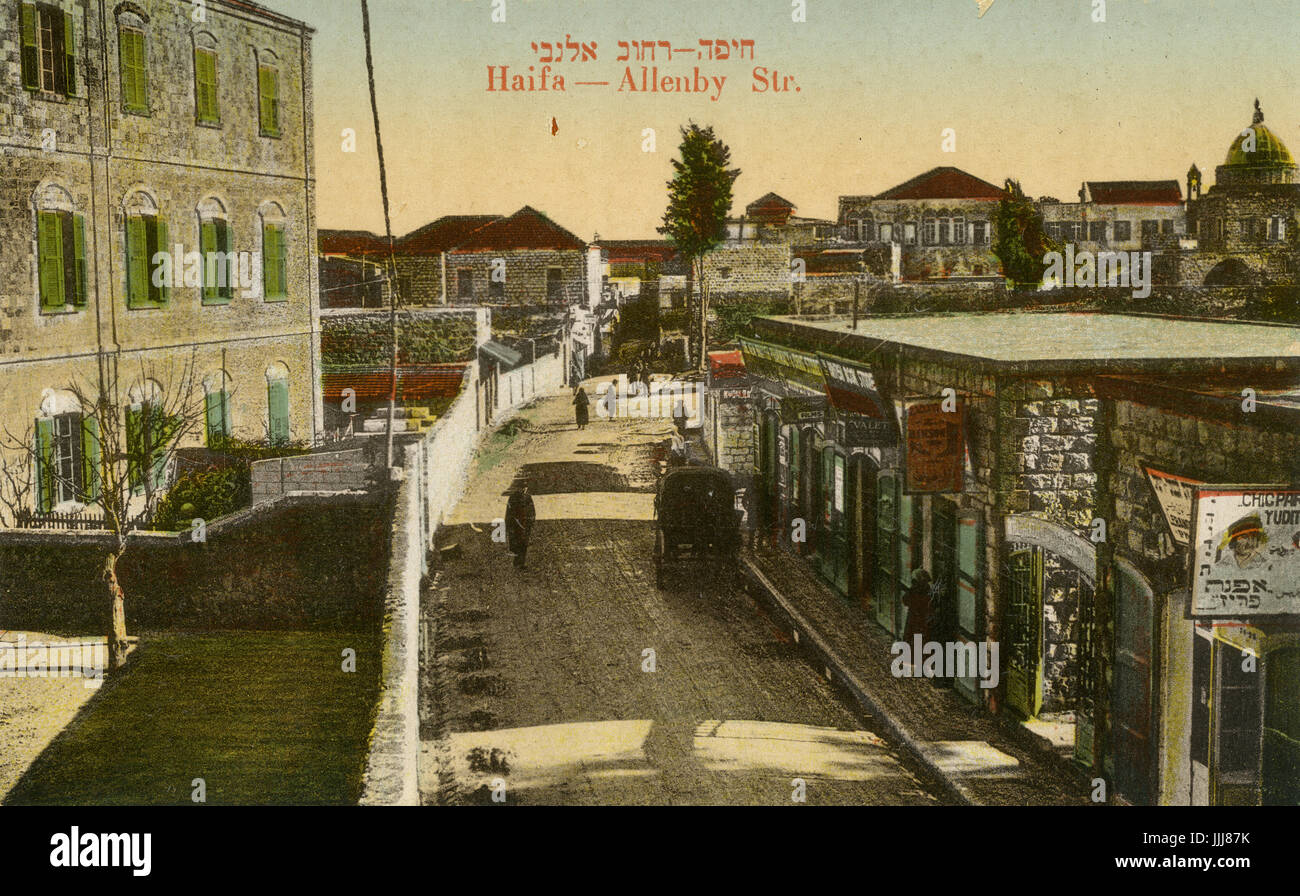 Allenby Street, Haifa, Palestine (now Israel), 1920s / 1930s Stock ...