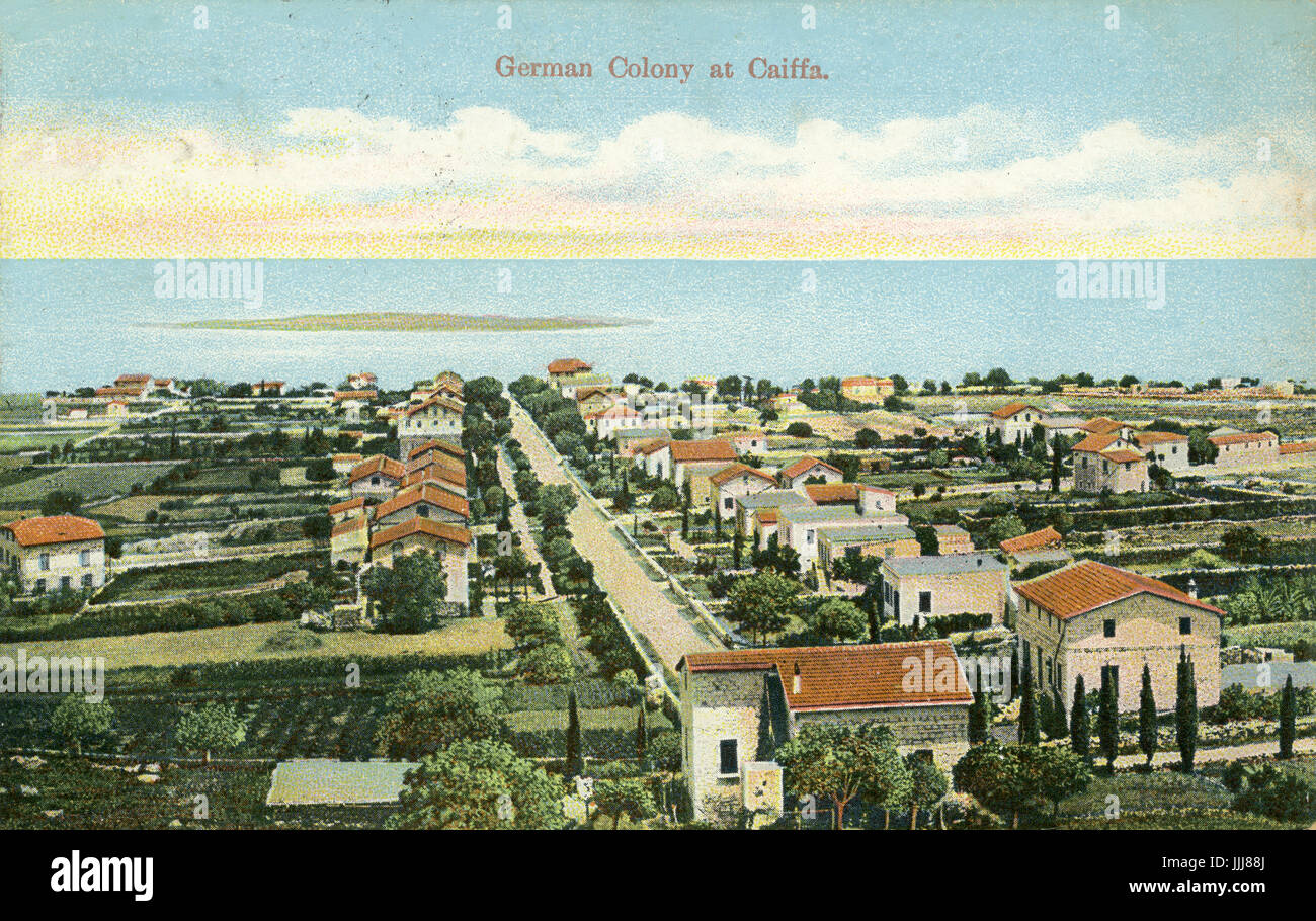 German colony, Haifa, Palestine (now Israel), 1920s / 1930s Stock Photo ...