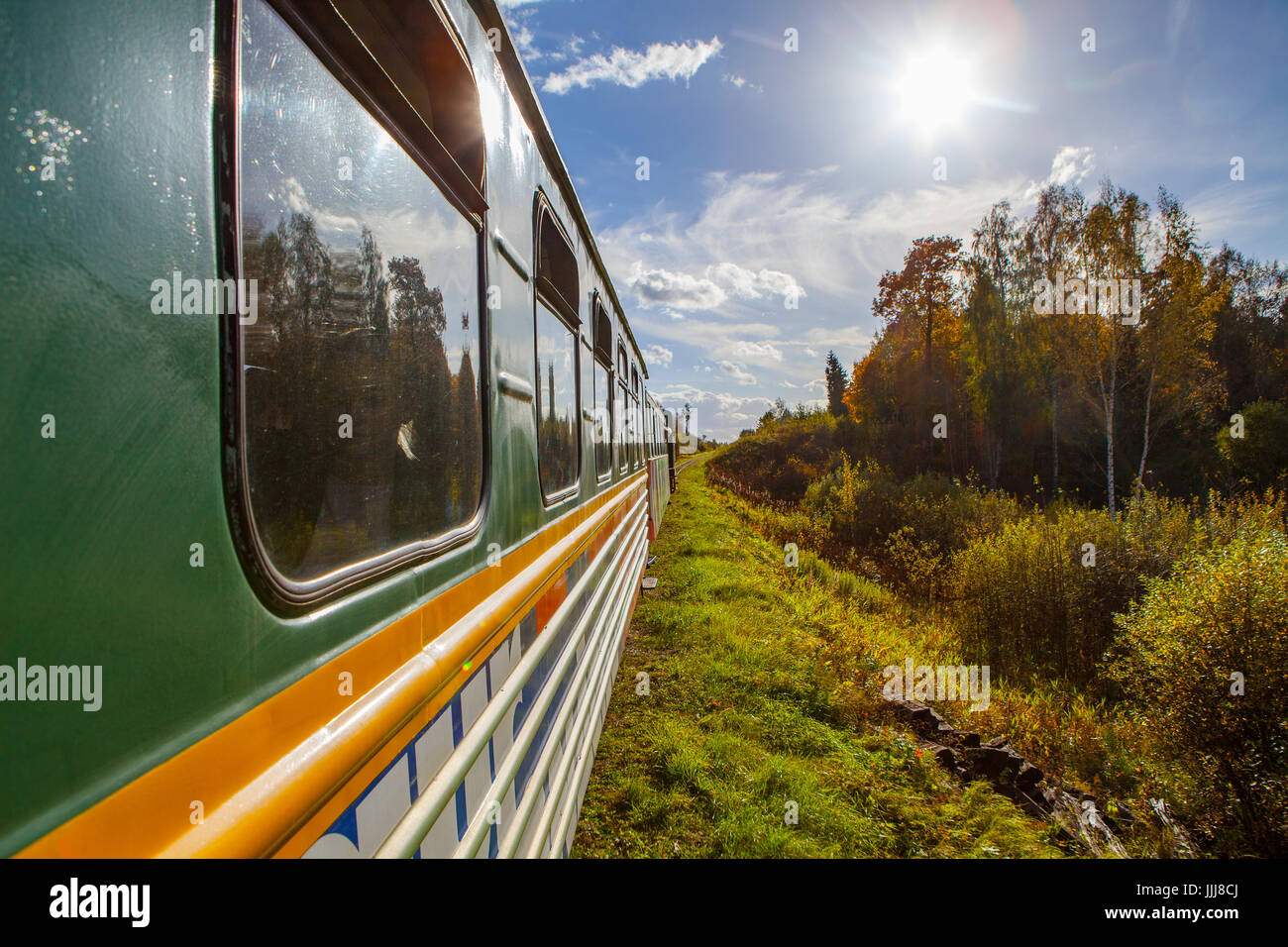 ALUKSNE, LATVIA - OCTOBER 15, 2016: Old steam train is a local ...