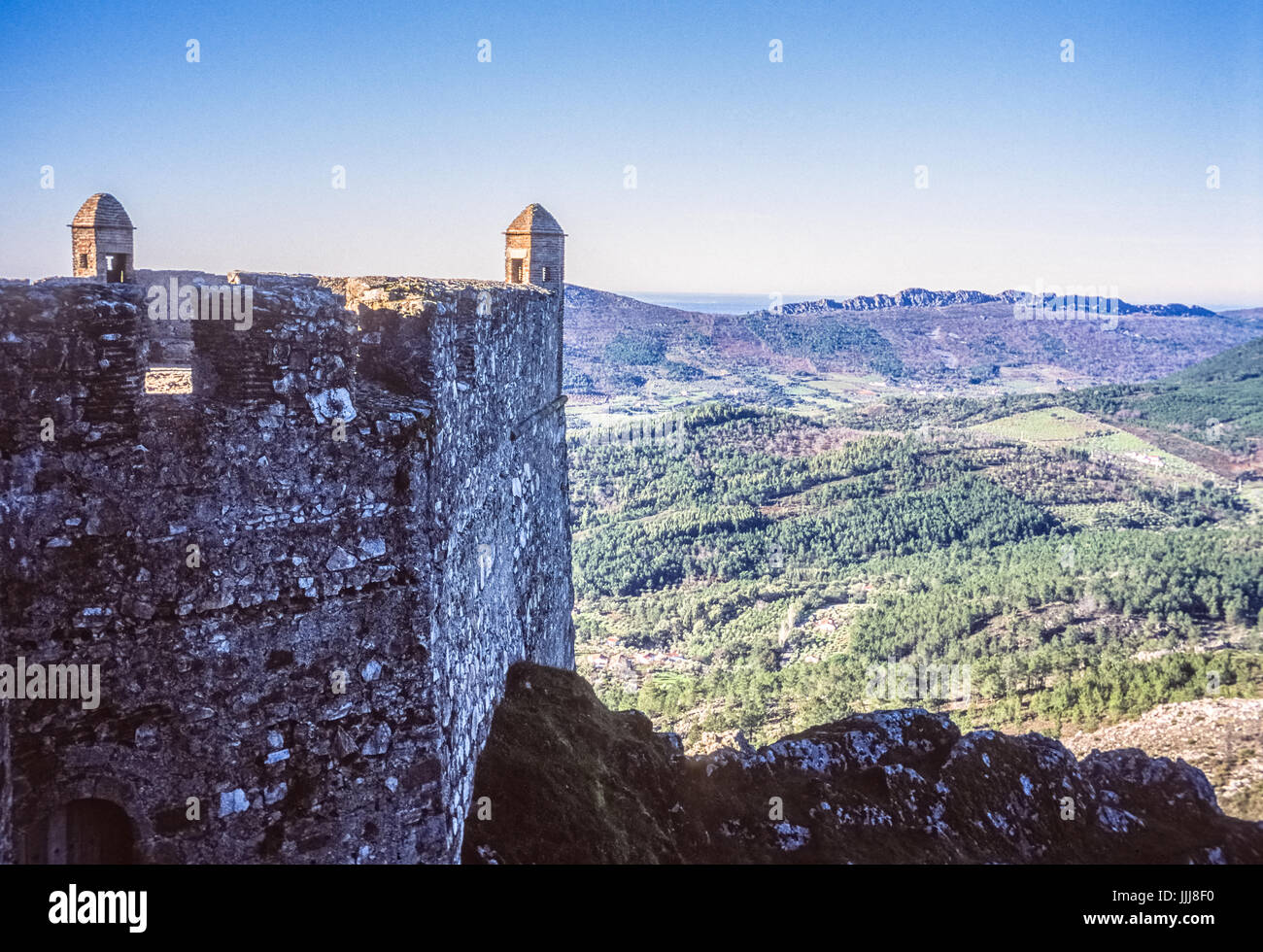 Medieval hill-top village of Marvao, Portugal, in the Alentejo region ...