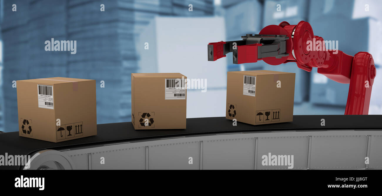 Production line boxes hi-res stock photography and images - Alamy