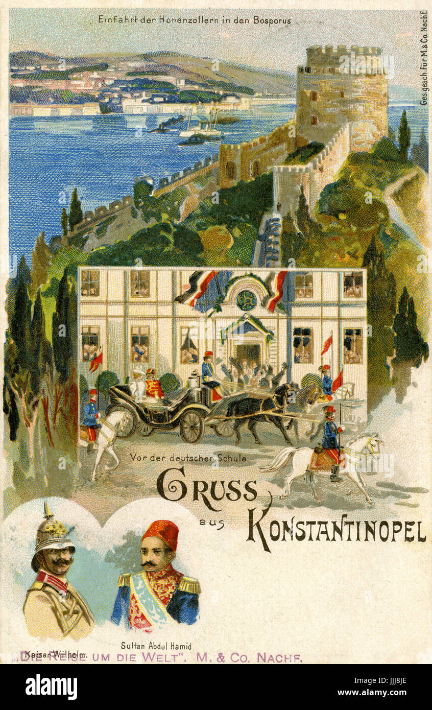 Kaiser Wilhelm visit to the Holy Land (Palestine), 1898, commemorative ...