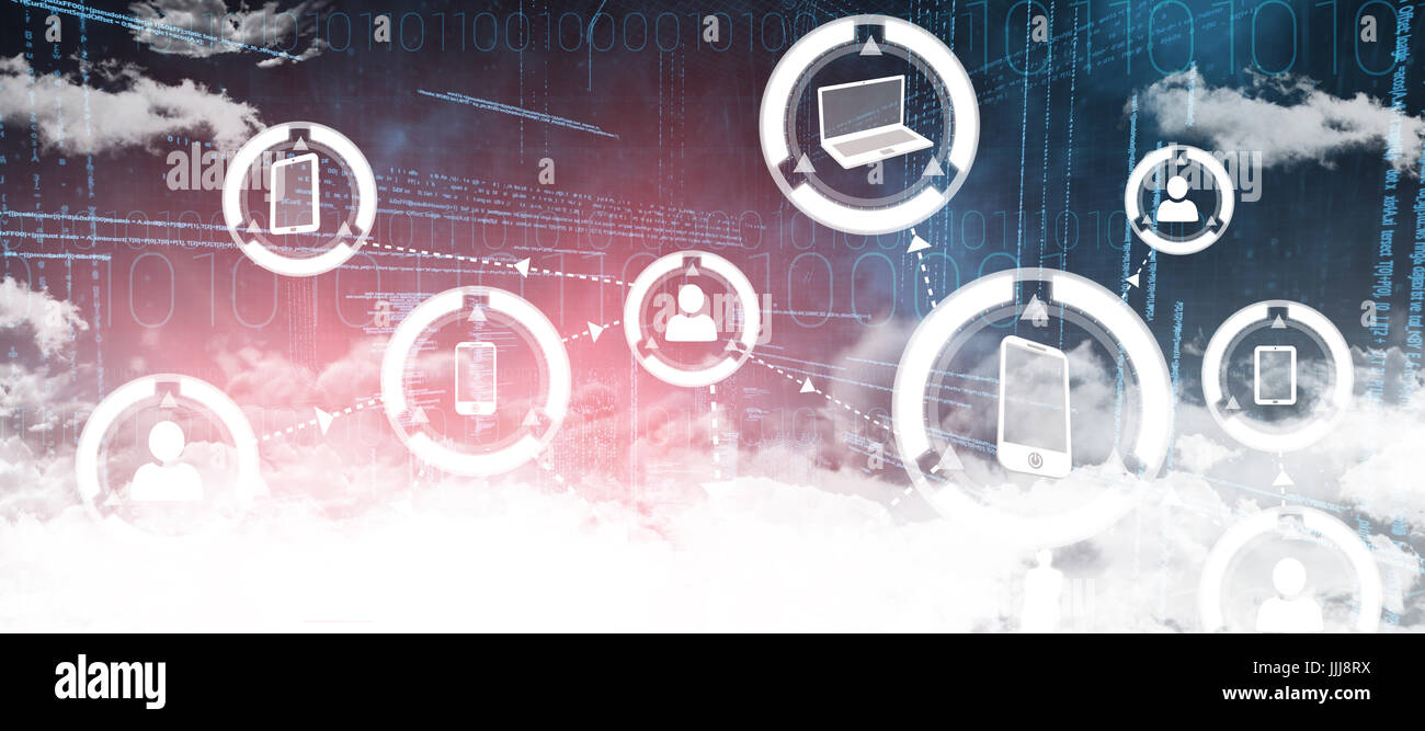 Composite 3d image of community interface Stock Photo - Alamy