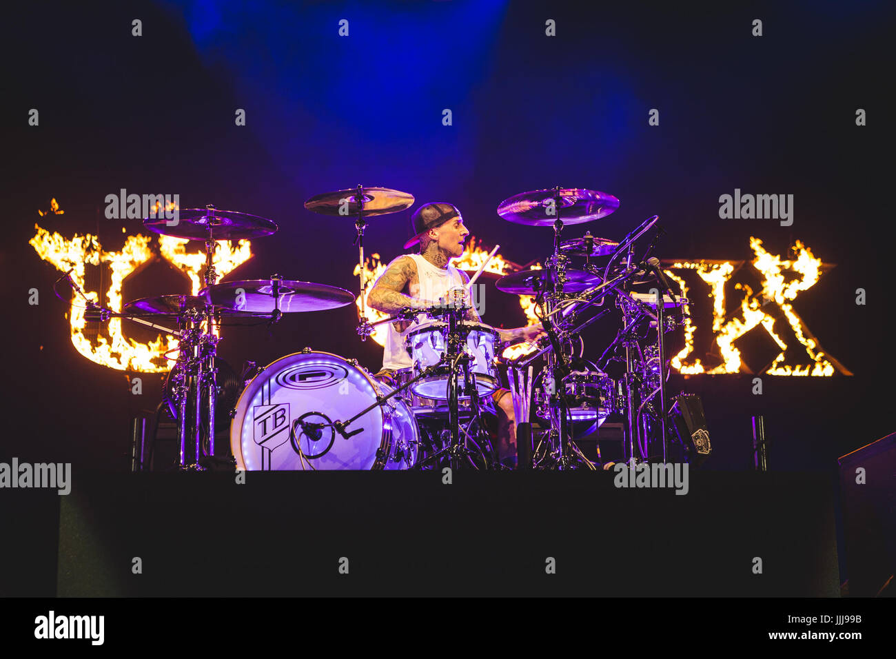 2017 Punk American Rock Travis Barker High Resolution Stock Photography ...