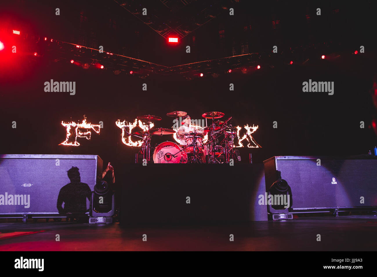 2017 Punk American Rock Travis Barker High Resolution Stock Photography ...