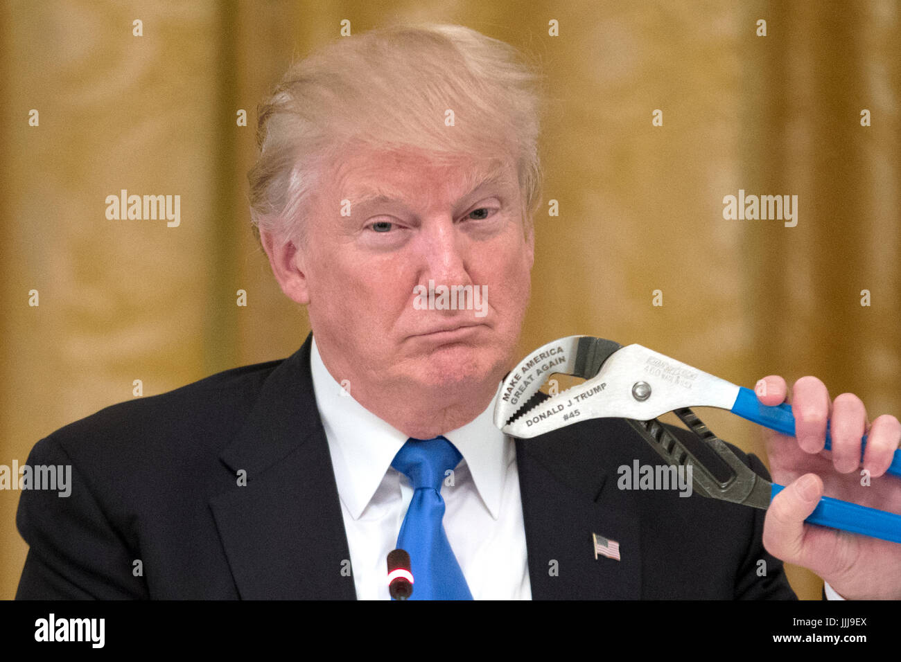 Washington DC, USA. 19th July, 2017. US President Donald J. Trump holds ...