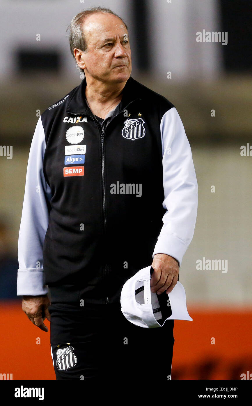 Santos, Brazil. 19th July, 2017. Levir Culpi during the match between ...