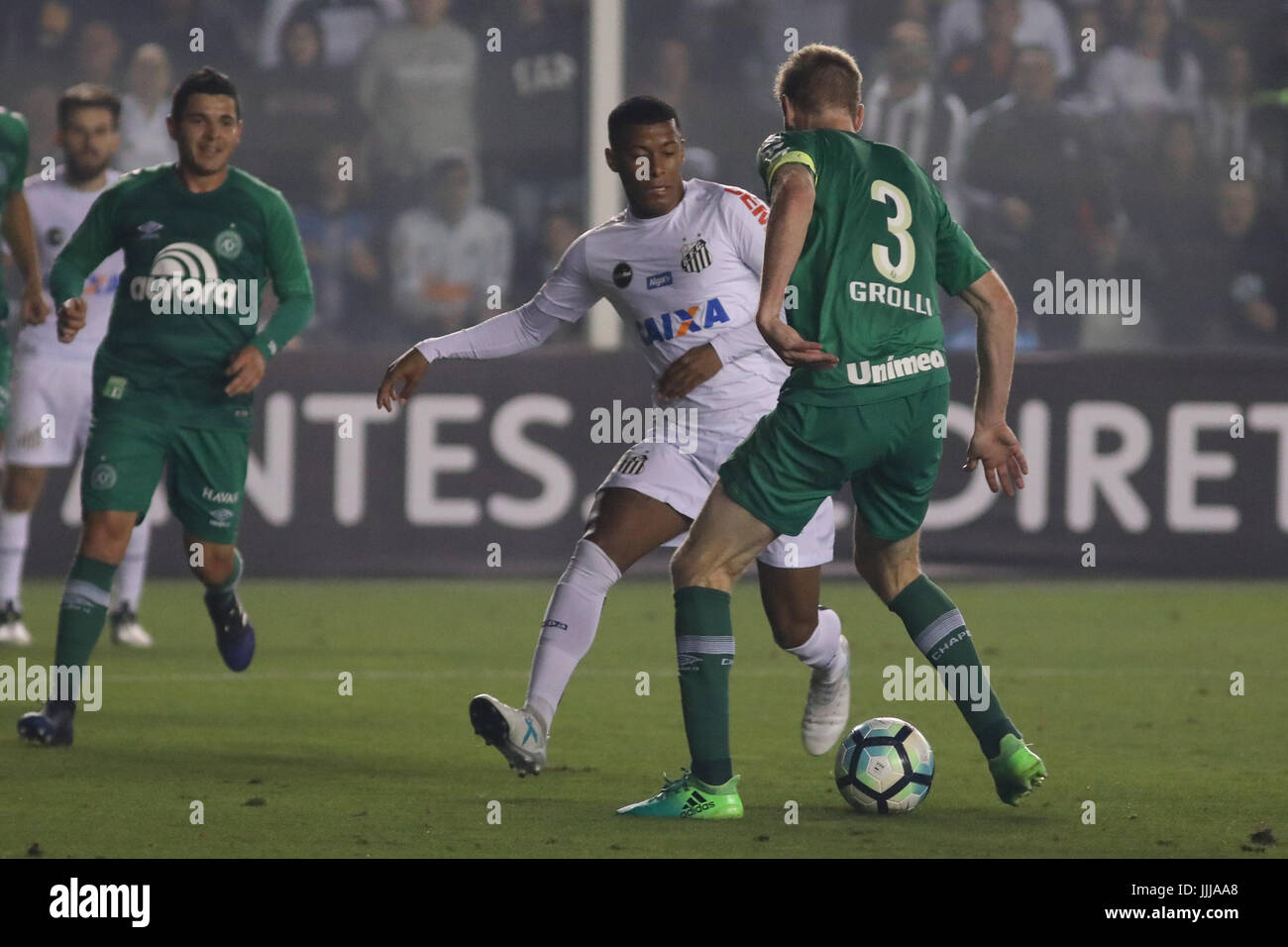 Santos, Brazil. 19th July, 2017. Arthur Gomes during the match between ...
