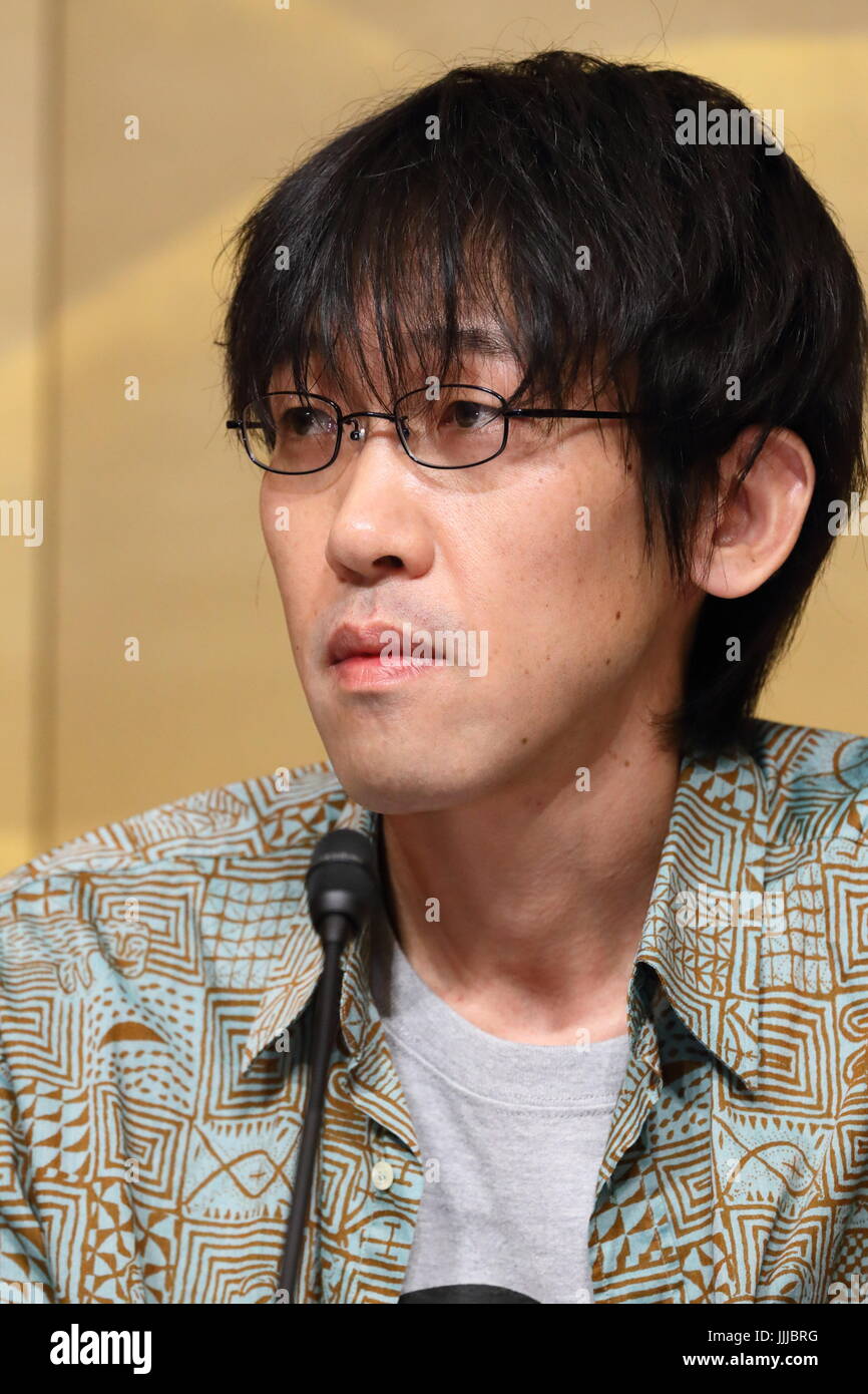 Shinsuke Numata, winner of the 157th Akutagawa award attends a press ...