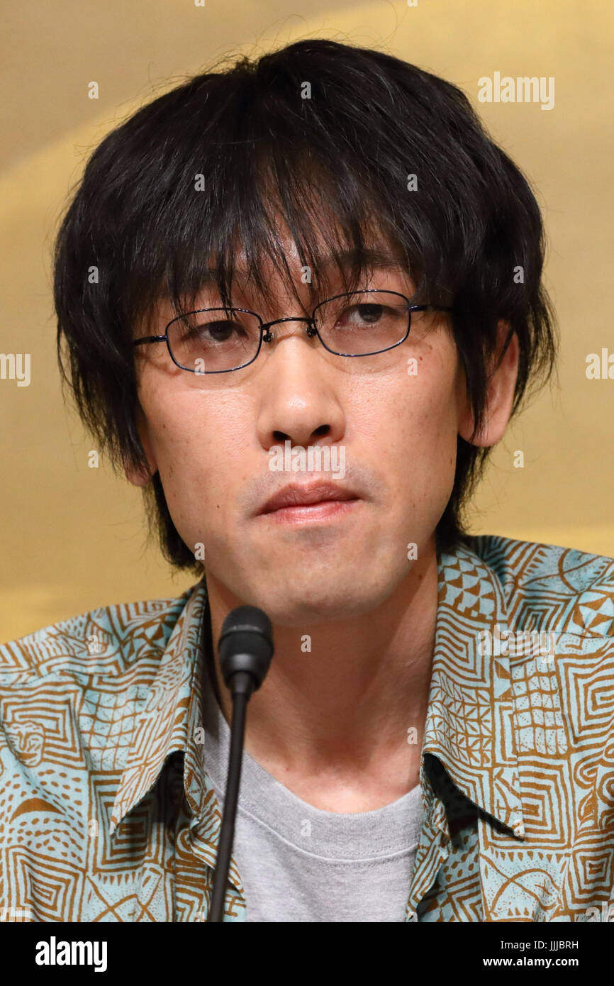 Shinsuke Numata, winner of the 157th Akutagawa award attends a press ...