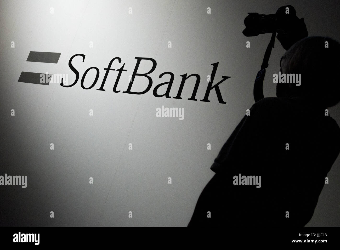 Tokyo, Tokyo, Japan. 20th July, 2017. The logo of SoftBank Group Corp ...