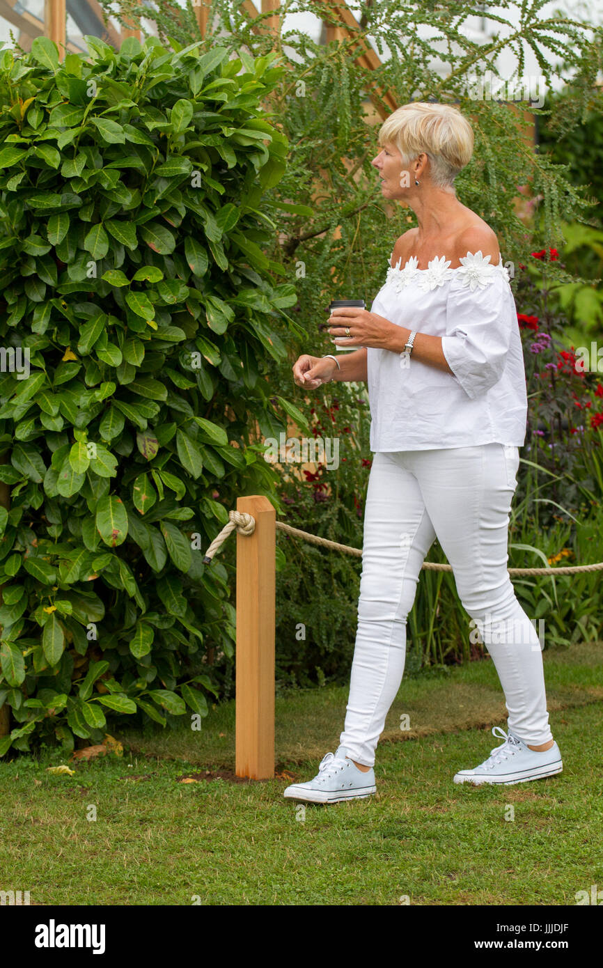 Simone Jones visiting the Flower Power Exhibit at the RHS Flower Show ...