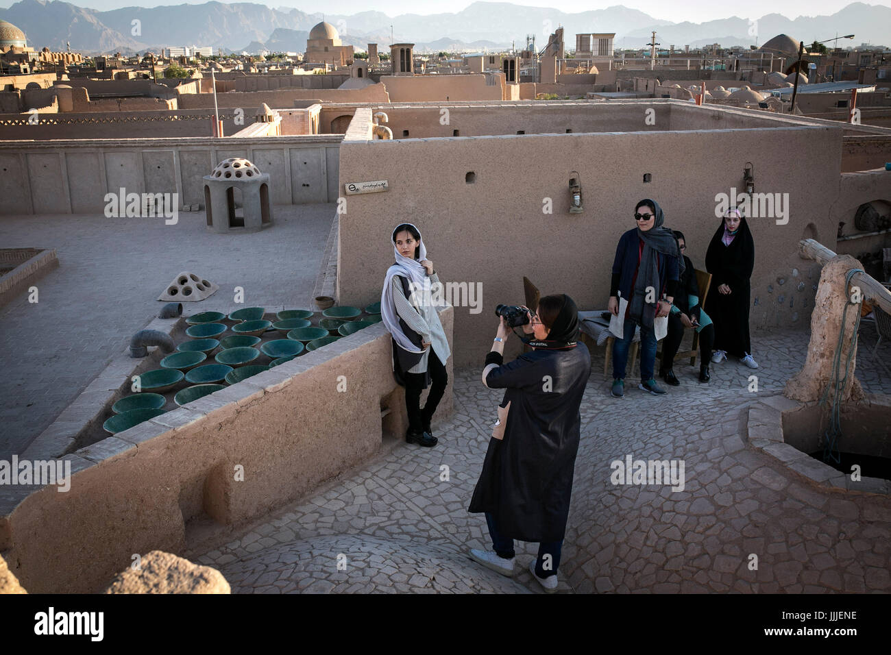 Yazd, Iran. 20th Jul, 2017. People visit the historical city of Yazd in ...