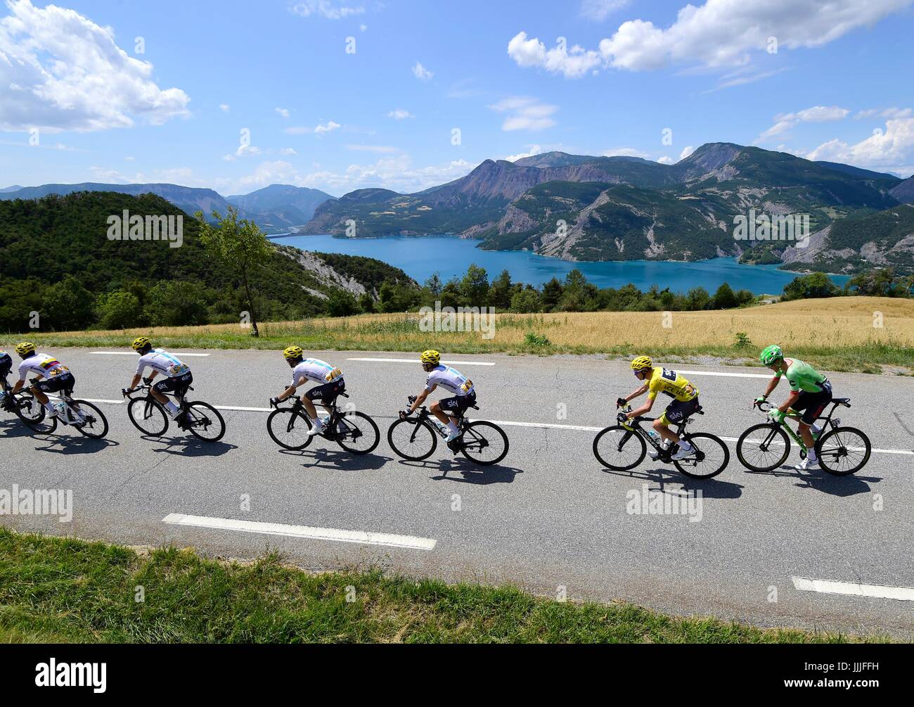 Briancon to Izoard, France. 20th Jul, 2017. FROOME Christopher of Team ...