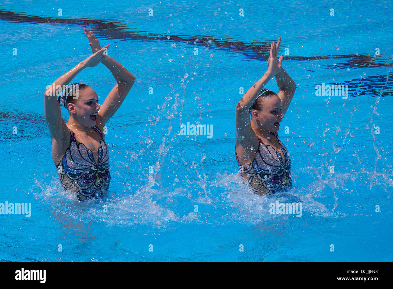 Budapest. 20th July, 2017. Svetlana Kolesnichenko and Alexandra ...