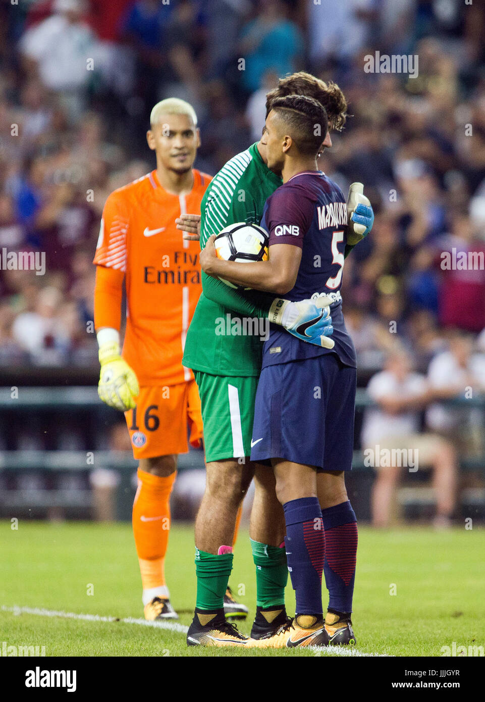 Detroit, USA. 19th Jul, 2017., Paris Saint-Germain goalkeeper Alphonse ...