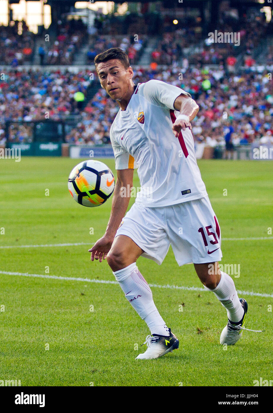 Detroit, USA. 19th Jul, 2017. AS Roma defender Héctor Moreno (15) tries ...