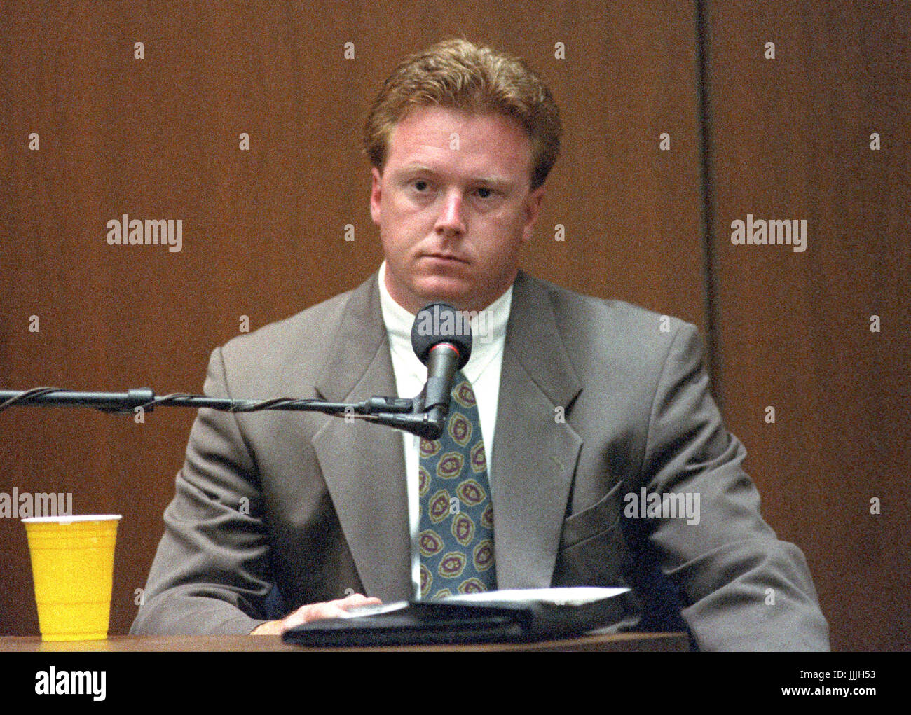 Jim Merrill of the Hertz Corporation, is on the witness stand during ...
