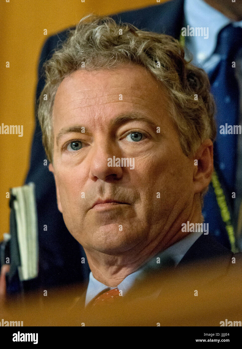 United States Senator Rand Paul (Republican of Kentucky) listens as the ...