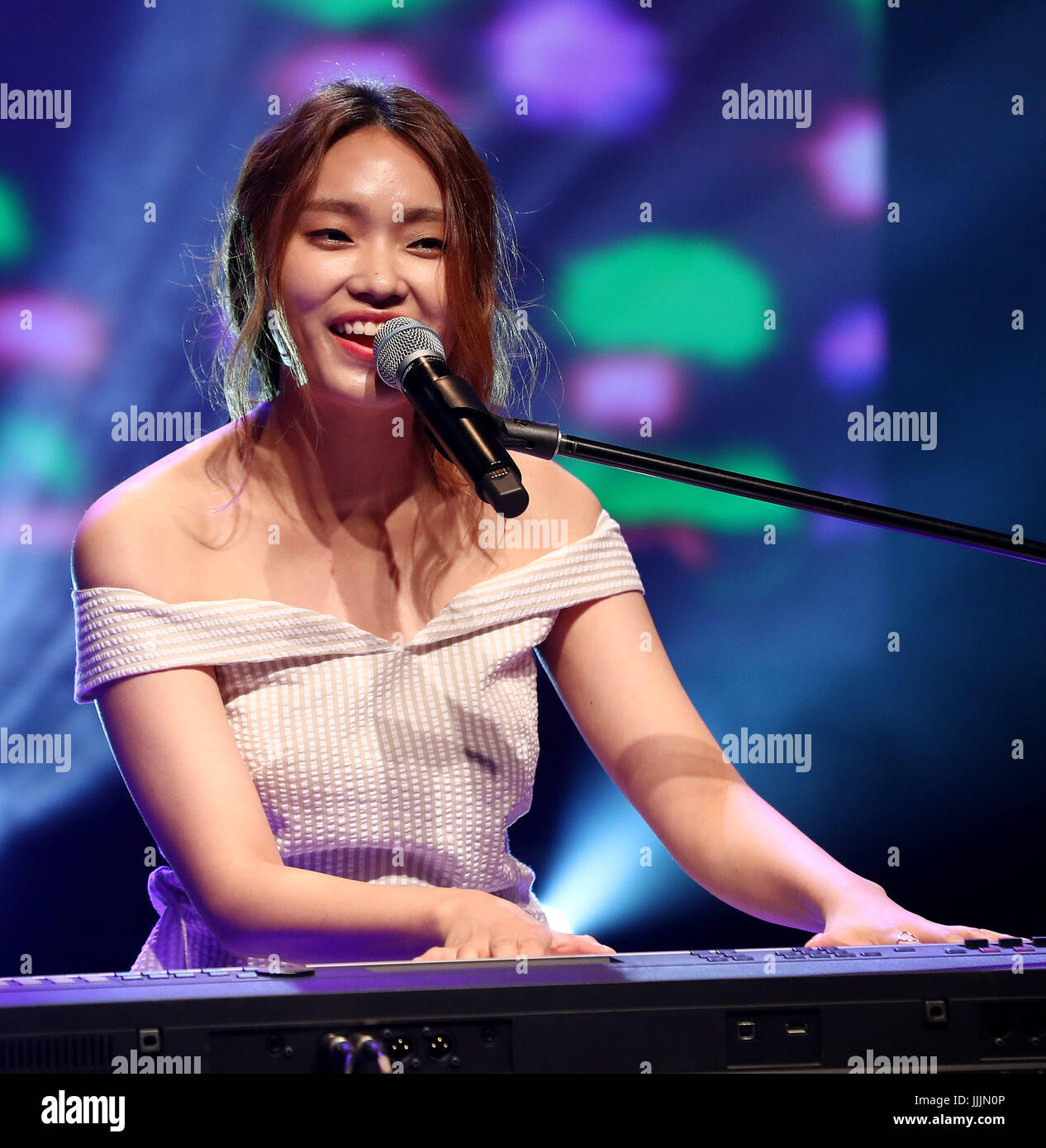 S. Korean singer Lee Jin-ah South Korean singer Lee Jin-ah performs ...