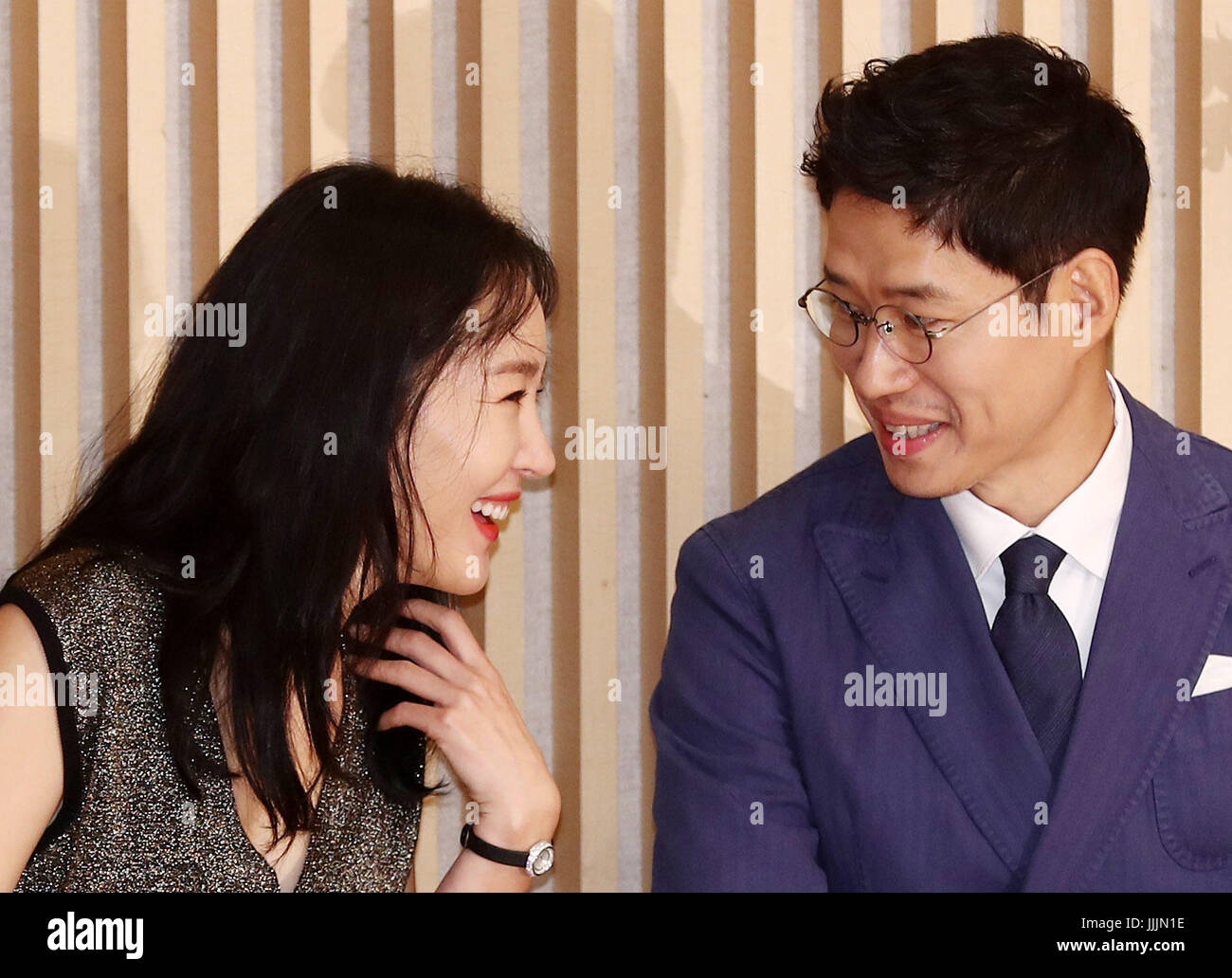 S. Korean actress Um Ji-won and actor Yoo Jun-sang South Korean actress ...