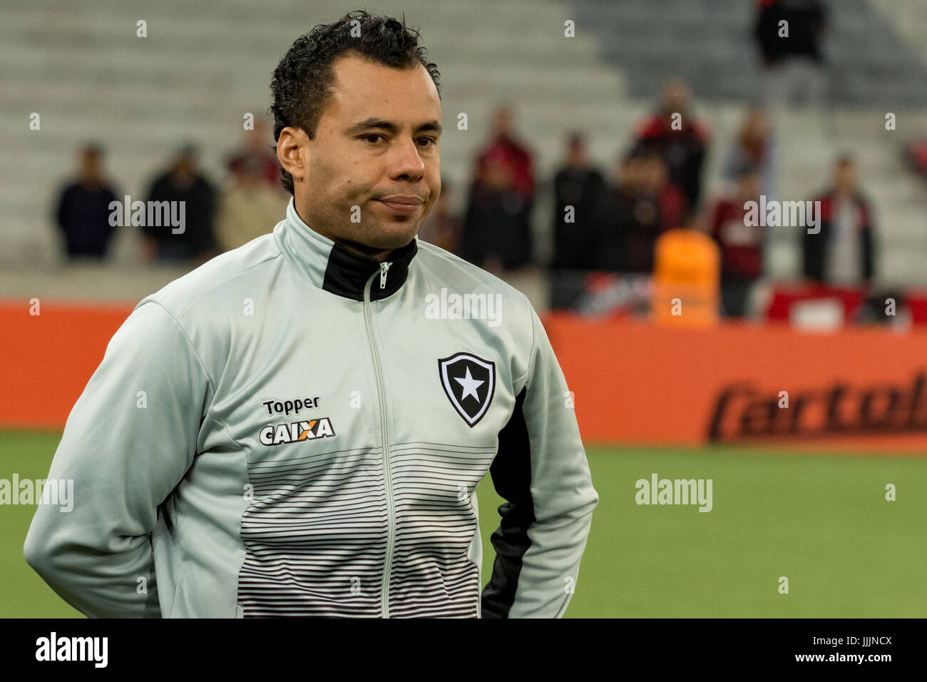 Curitiba, Brazil. 20th July, 2017. Botafogo coach Jair Ventura during ...