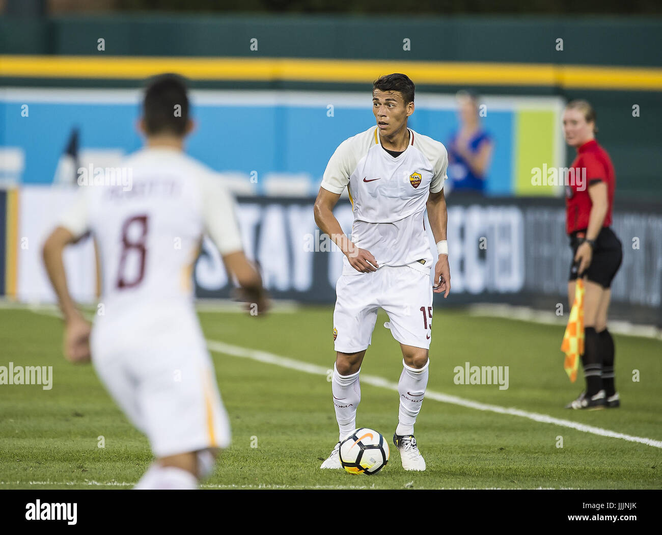 Detroit, Michigan, USA. 19th July, 2017. Hector Moreno (15) looks to ...