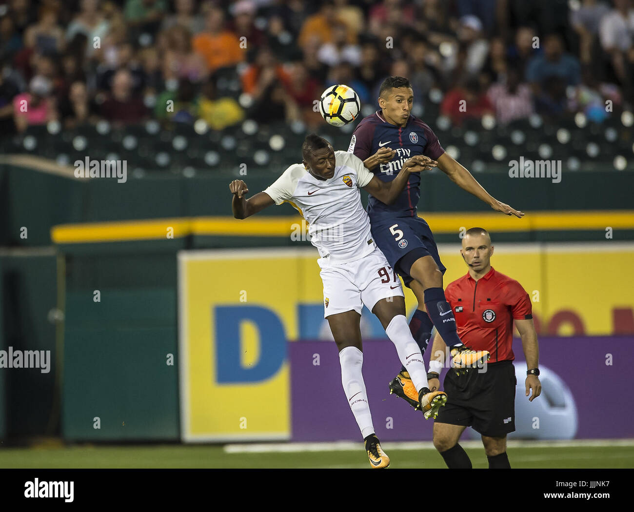 Detroit, Michigan, USA. 19th July, 2017. Marquinhos (5) and Umar Sadiq ...