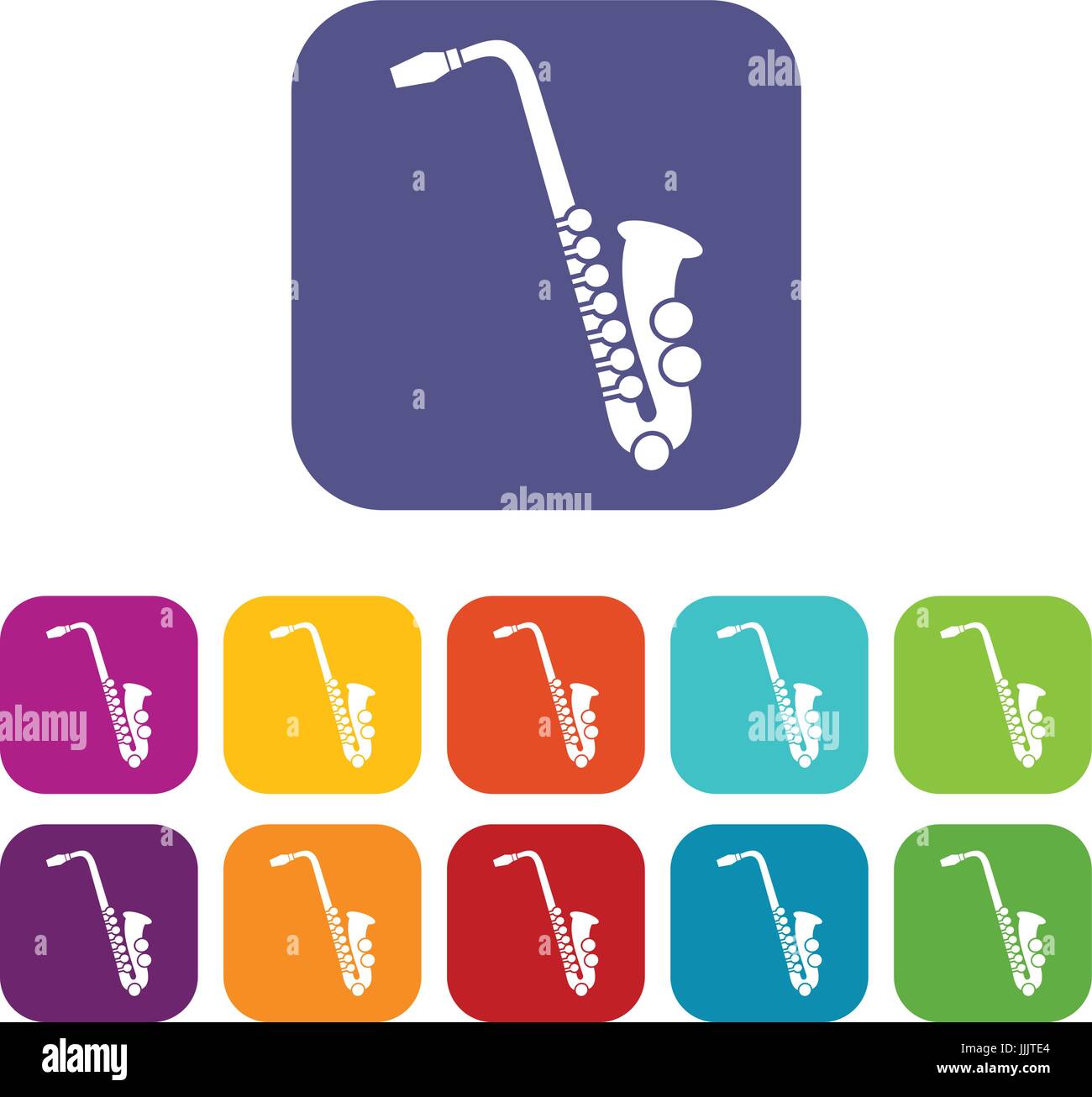 Saxophone icons set Stock Vector Image & Art - Alamy