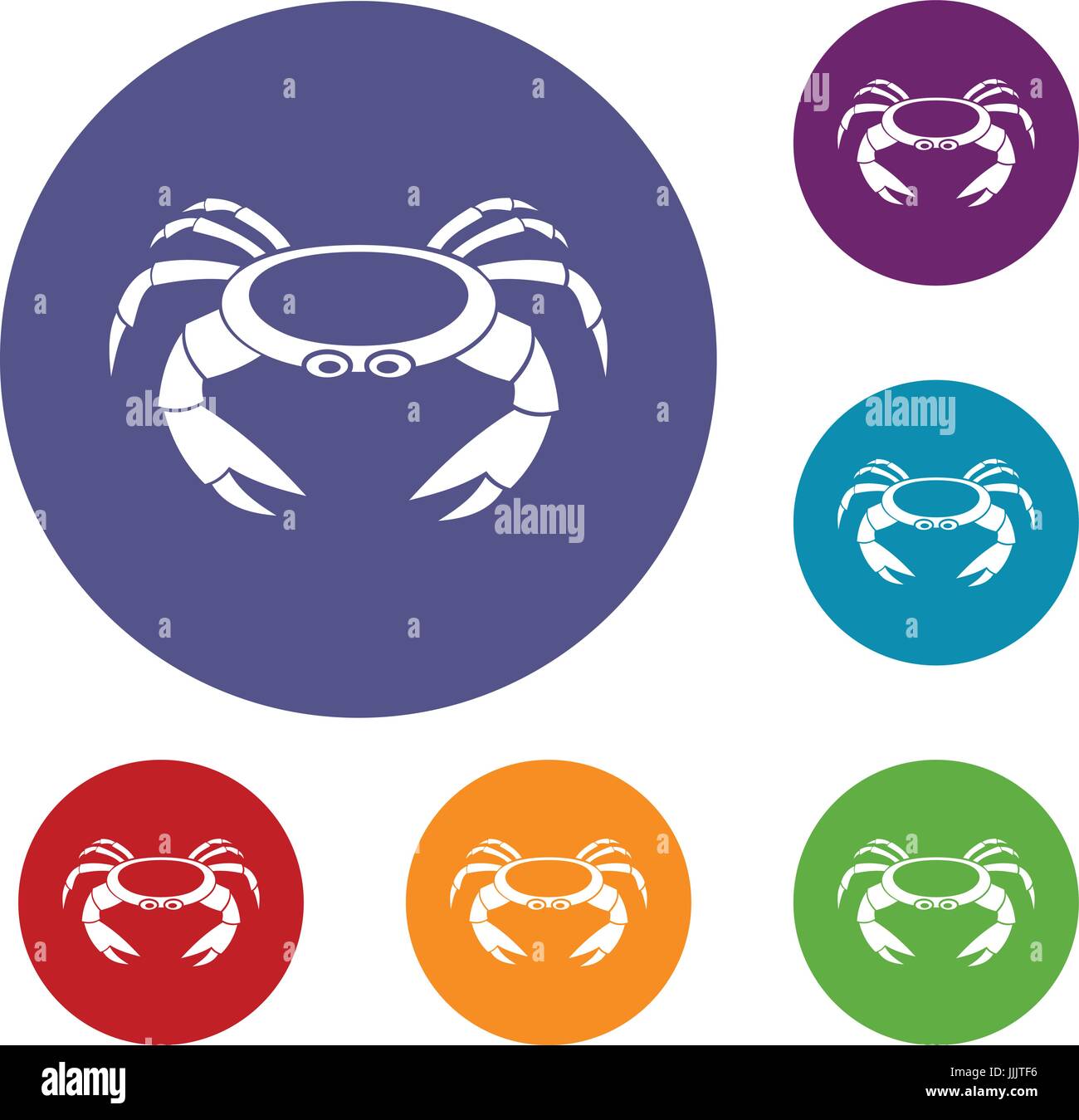 Seafood crab icons set Stock Vector Image & Art - Alamy