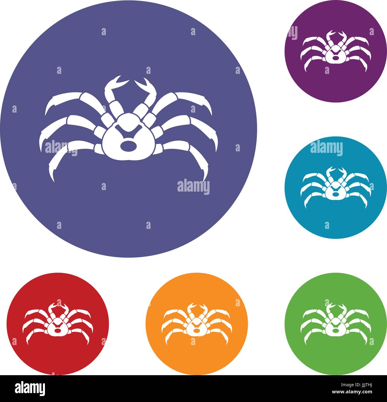Fresh live crab icons set Stock Vector Image & Art - Alamy