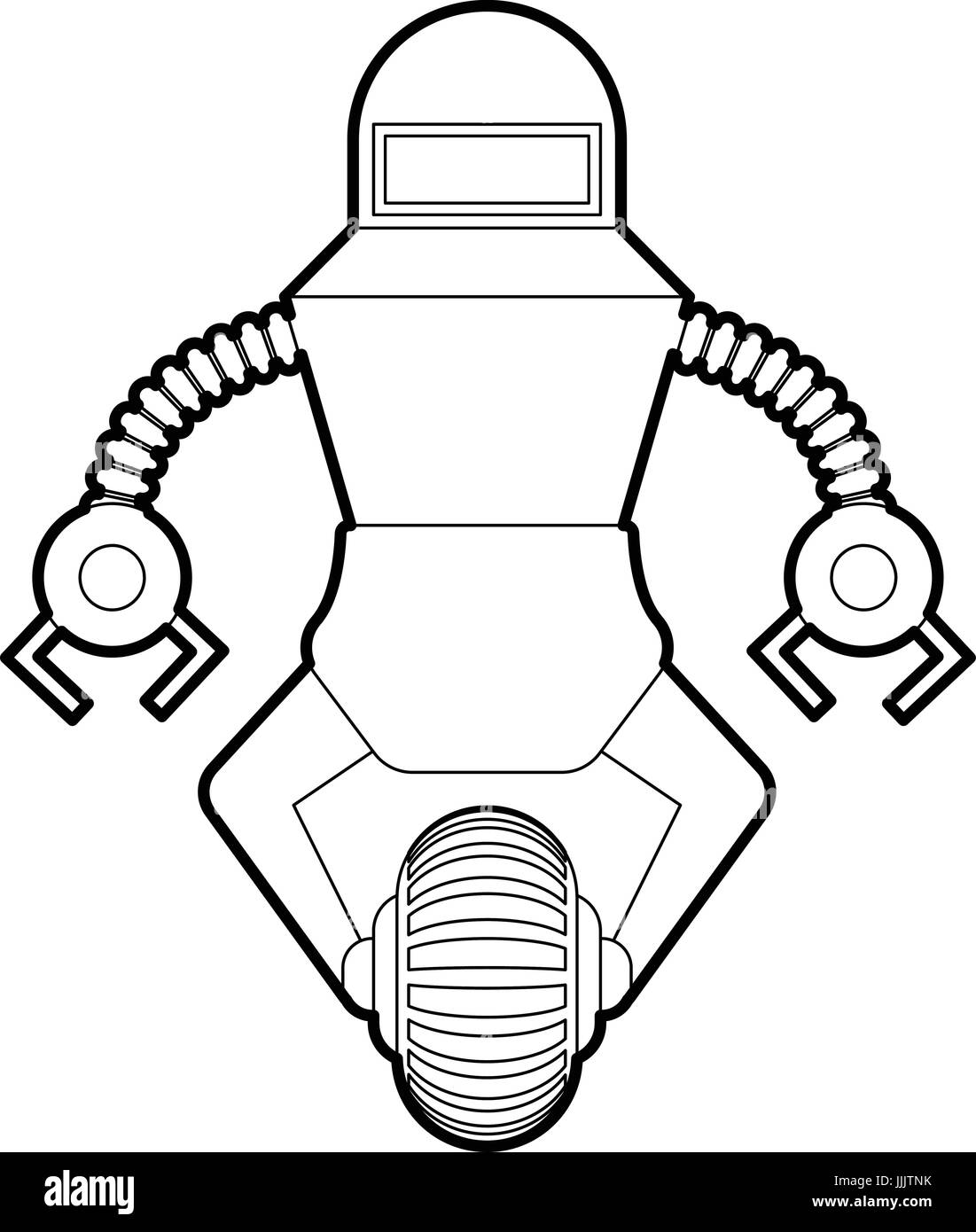 Robot guard icon outline Stock Vector Image & Art - Alamy