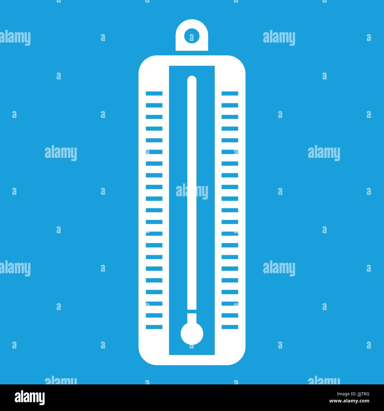 Thermometer indicates low temperature icon white Stock Vector Image ...