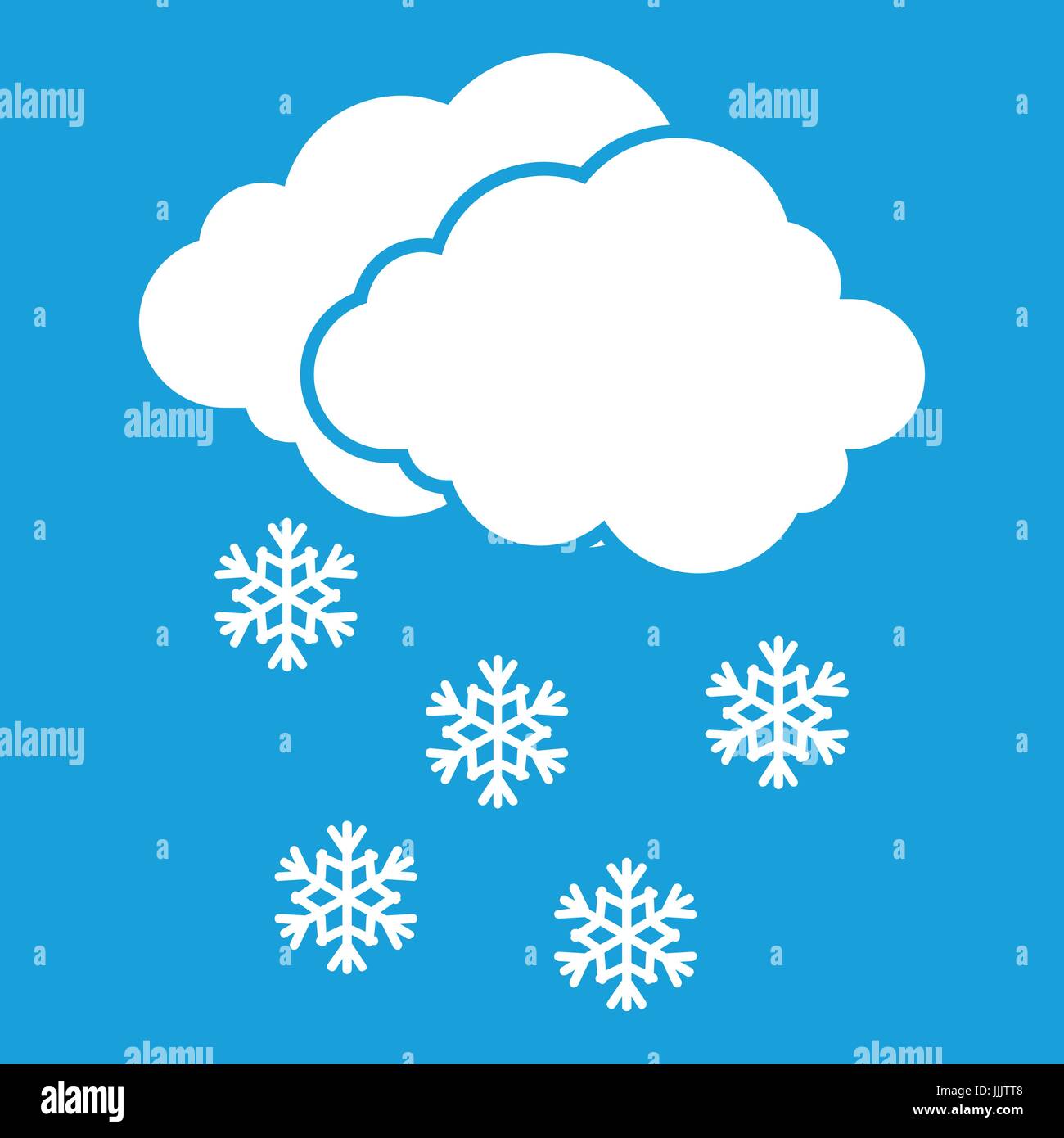 Cloud and snowflakes icon white Stock Vector Image & Art - Alamy
