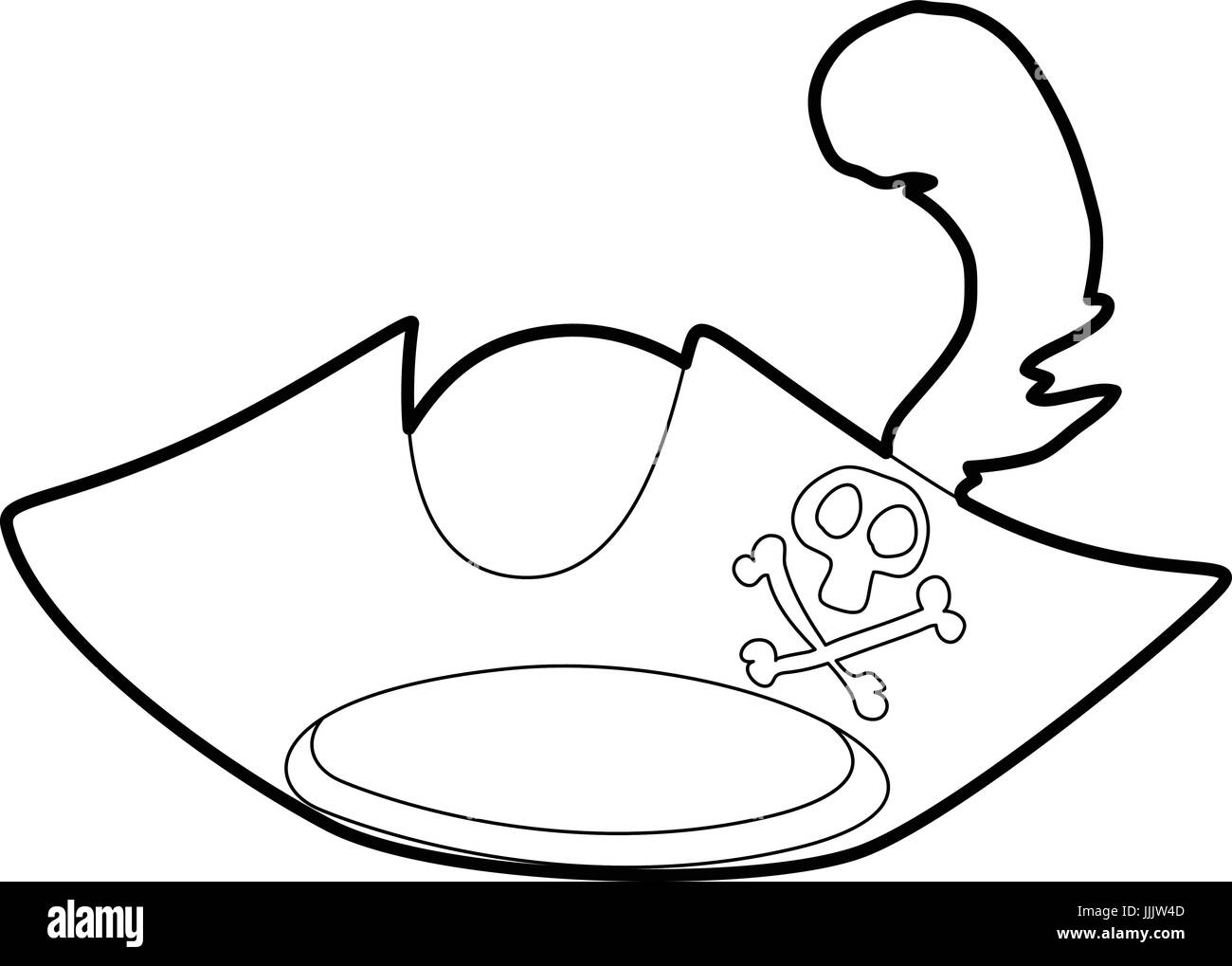 Pirate hat icon outline Stock Vector Image & Art - Alamy