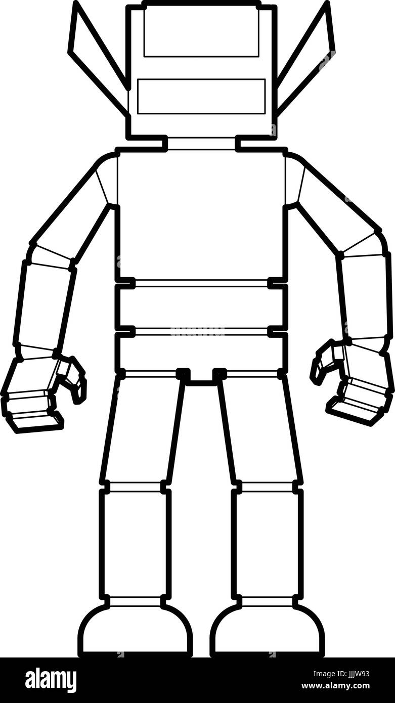 Humanoid robot icon outline Stock Vector Image & Art - Alamy