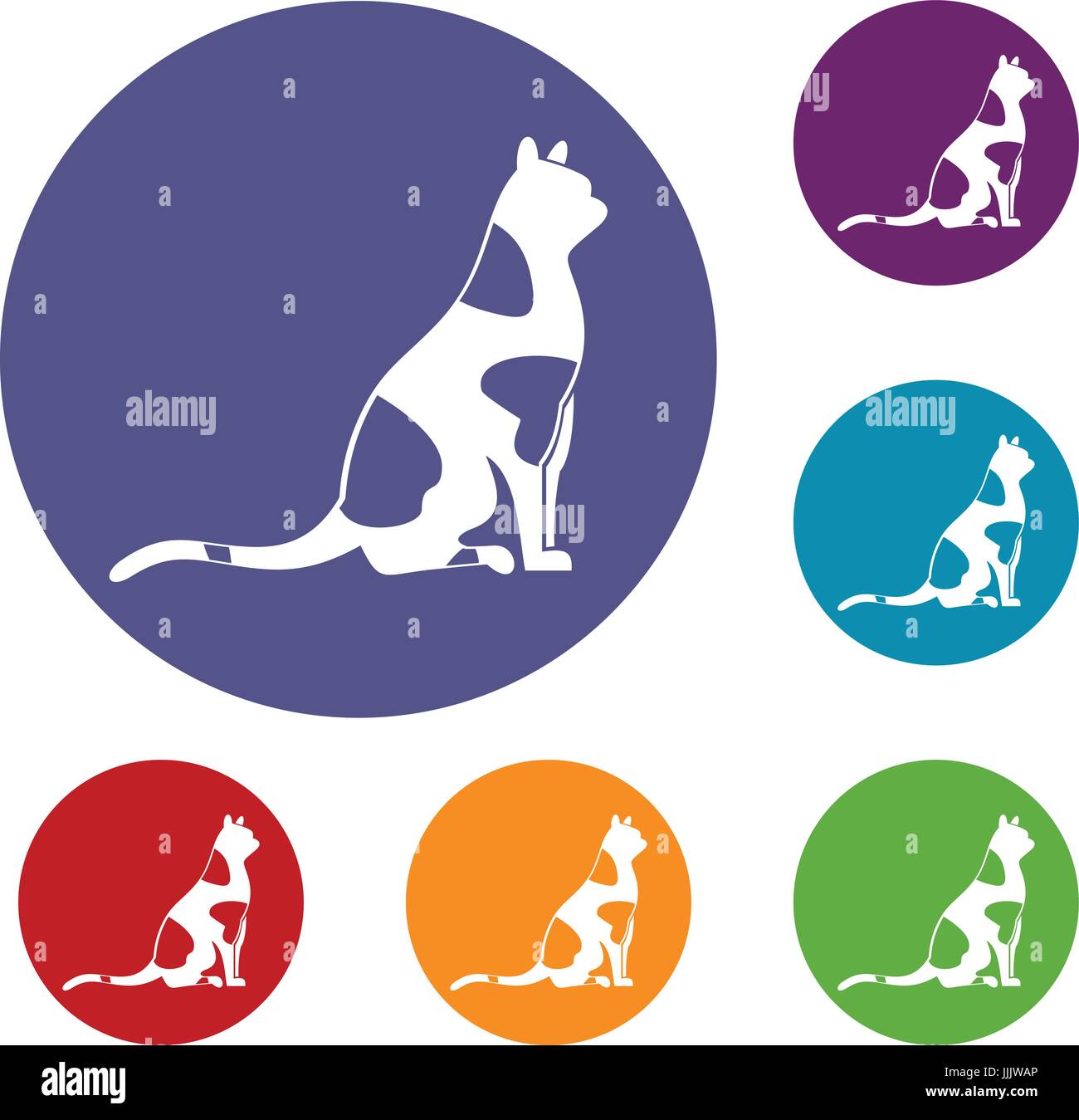 Sitting cat icons set Stock Vector Image & Art - Alamy