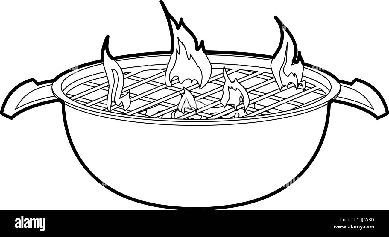 Barbecue icon outline Stock Vector Image & Art - Alamy