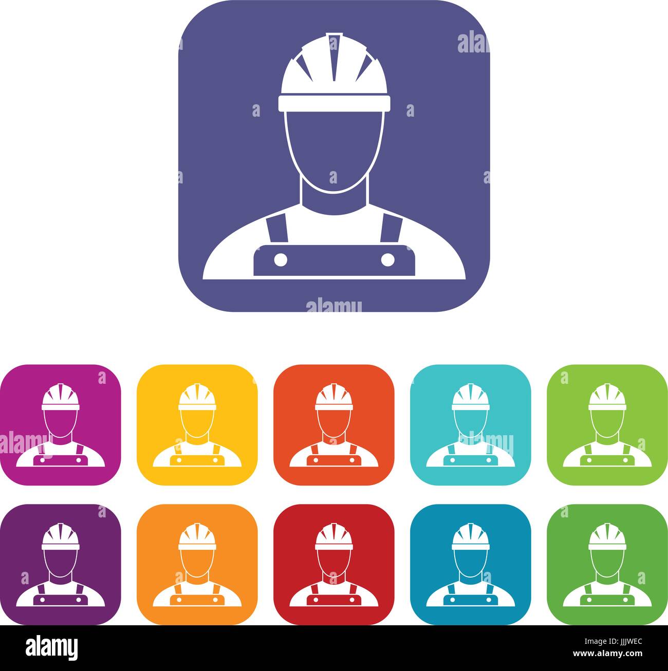 Builder icons set Stock Vector Image & Art - Alamy