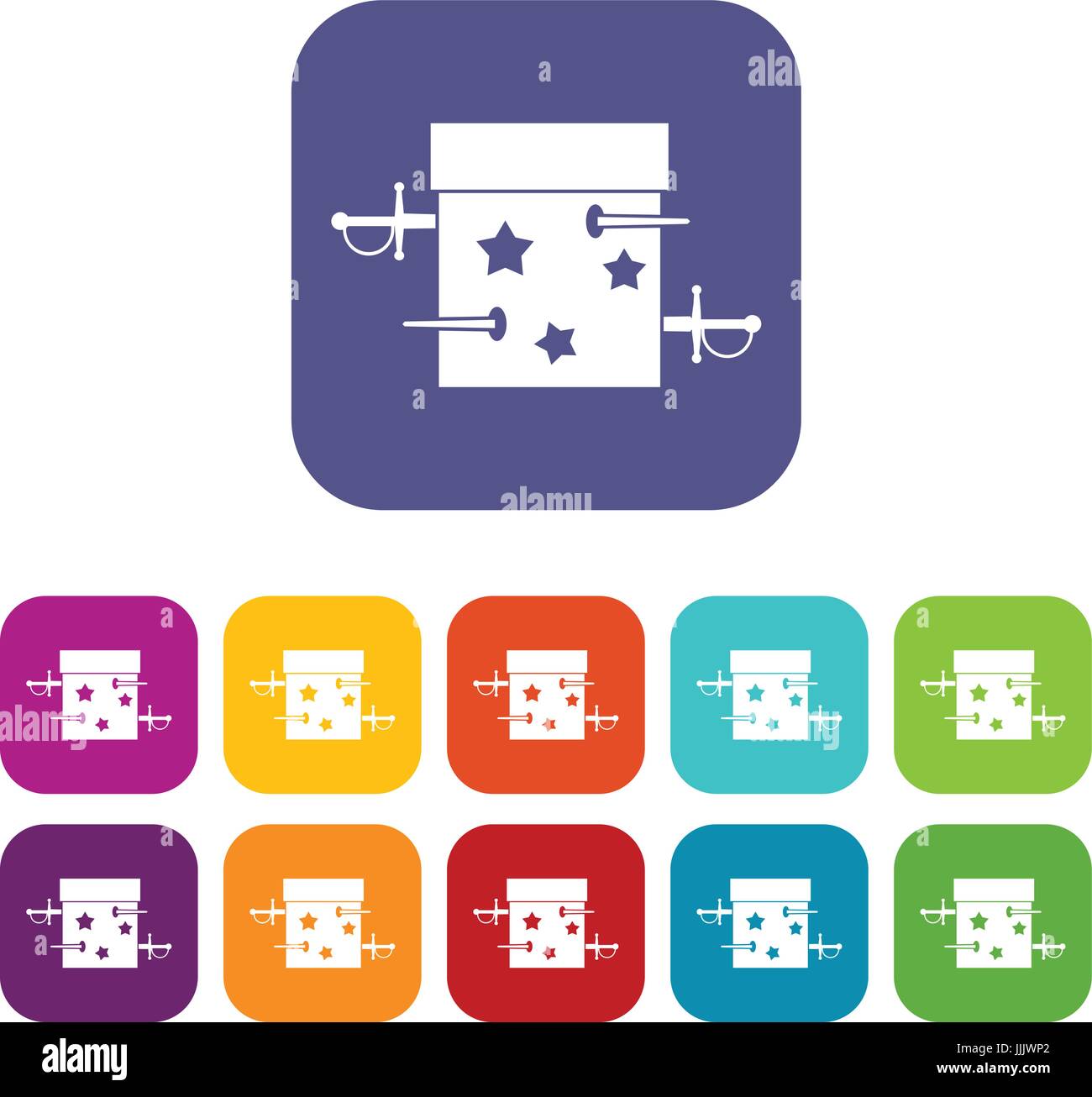 Sword box illusion icons set Stock Vector Image & Art - Alamy