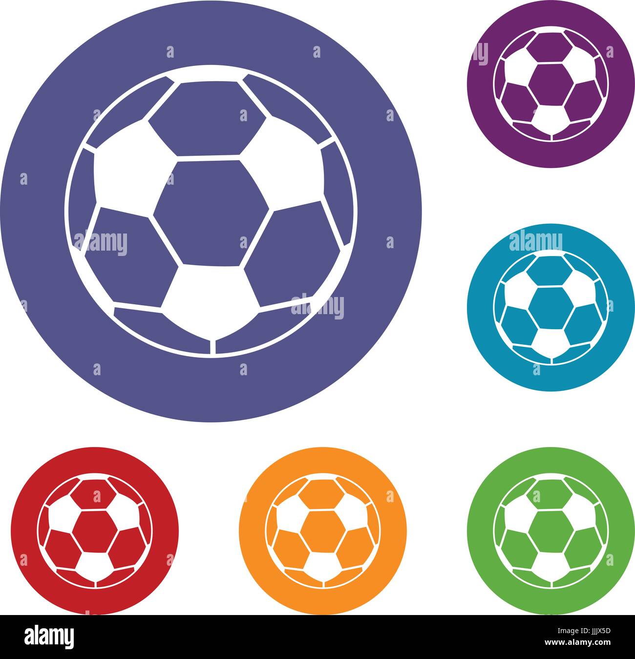 Soccer ball icons set Stock Vector Image & Art - Alamy