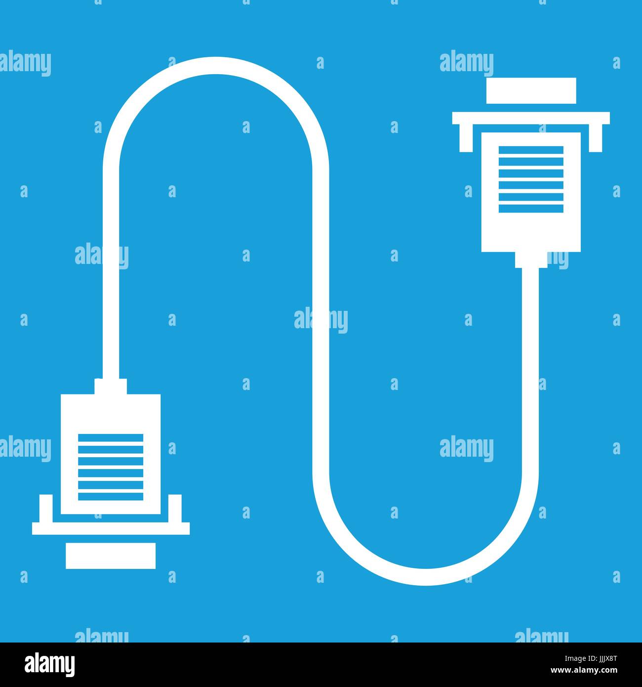 Cable wire computer icon white Stock Vector Image & Art - Alamy