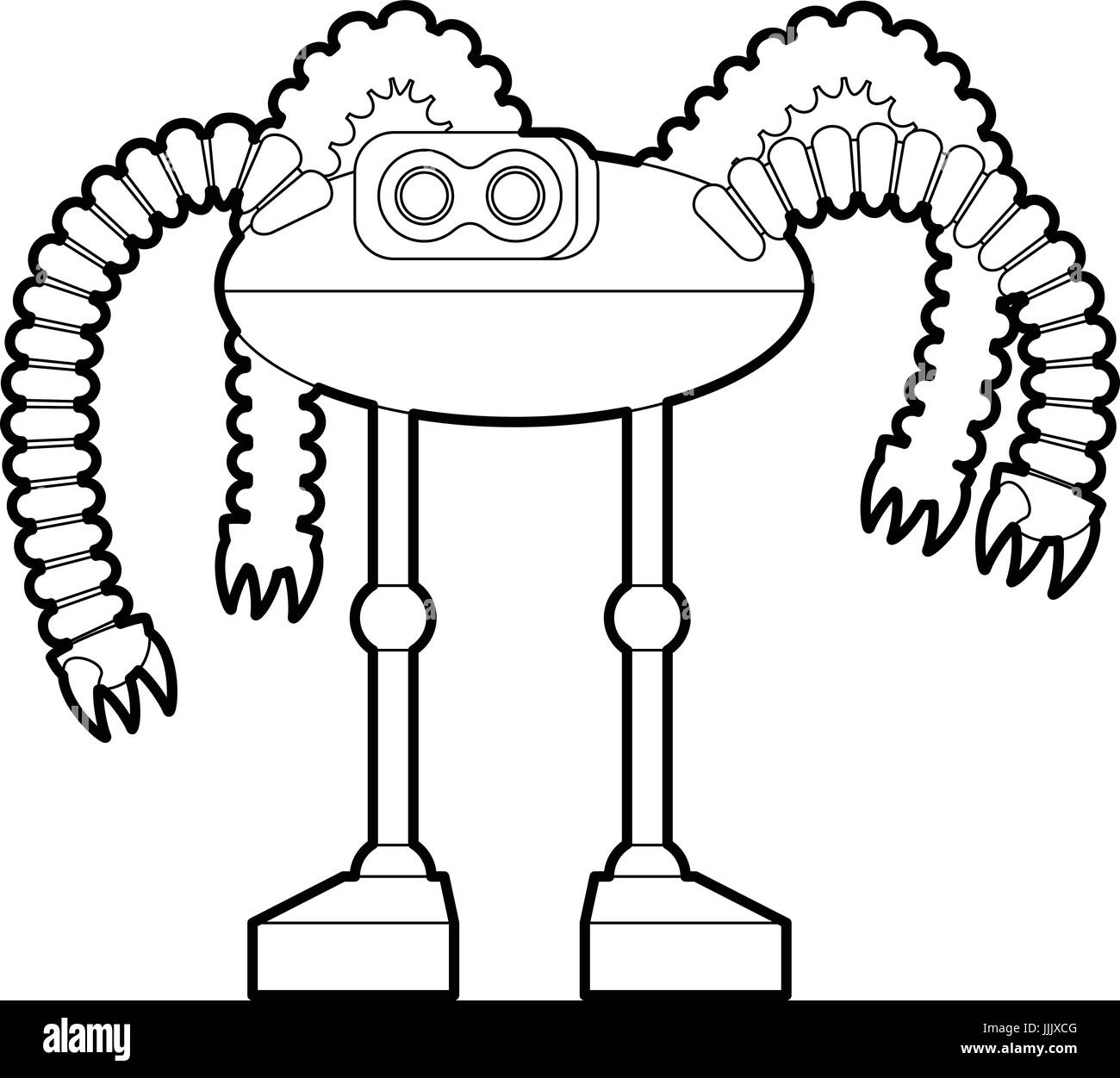 Robot octopus icon outline Stock Vector Image & Art - Alamy