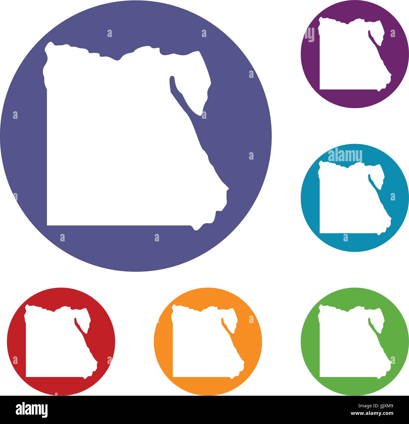 Map of Egypt icons set Stock Vector Image & Art - Alamy