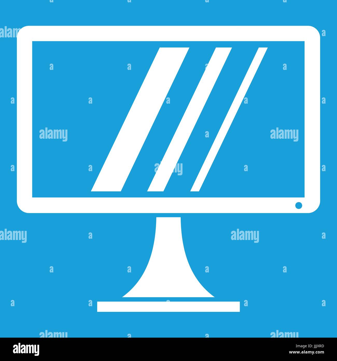 Computer monitor icon white Stock Vector Image & Art - Alamy