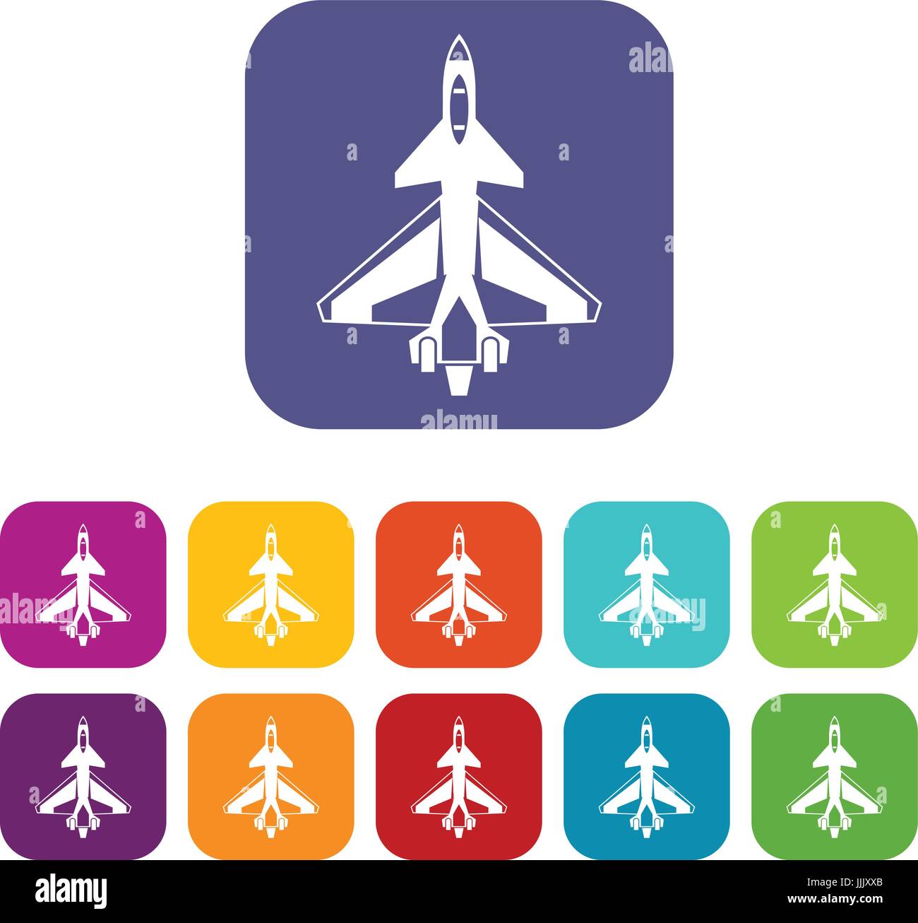 Military fighter jet icons set Stock Vector Image & Art - Alamy