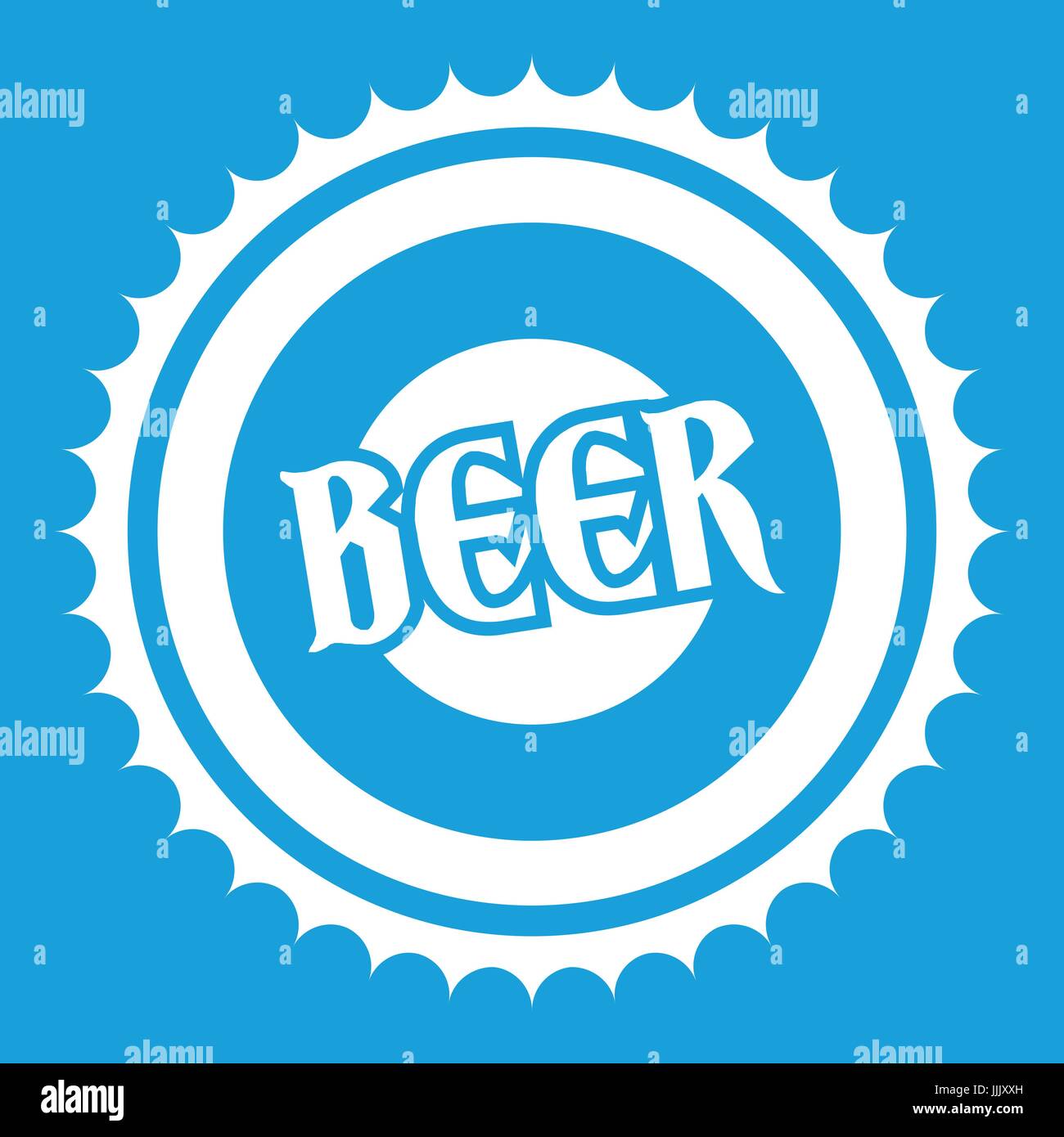 Beer bottle cap icon white Stock Vector Image & Art - Alamy