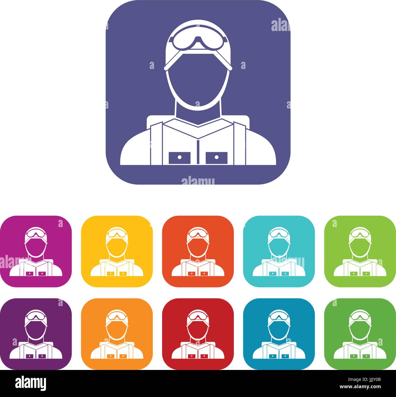 Military paratrooper icons set Stock Vector Image & Art - Alamy