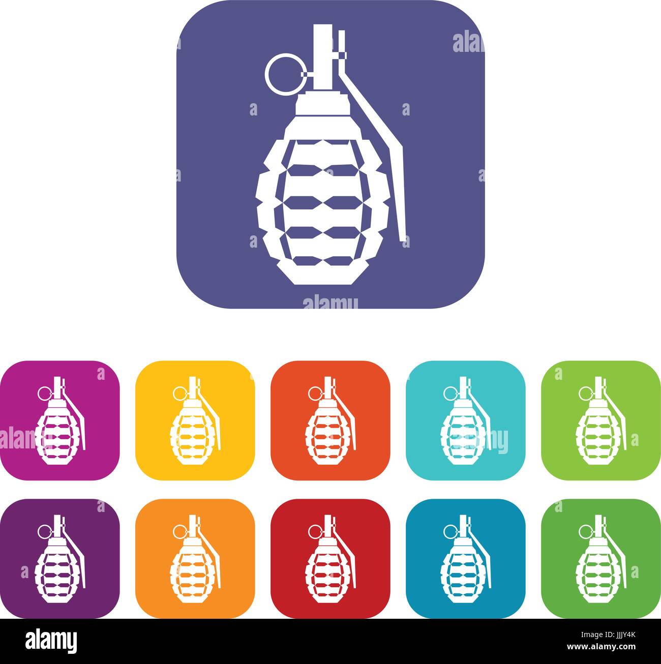 Hand grenade, bomb explosion icons set Stock Vector Image & Art - Alamy